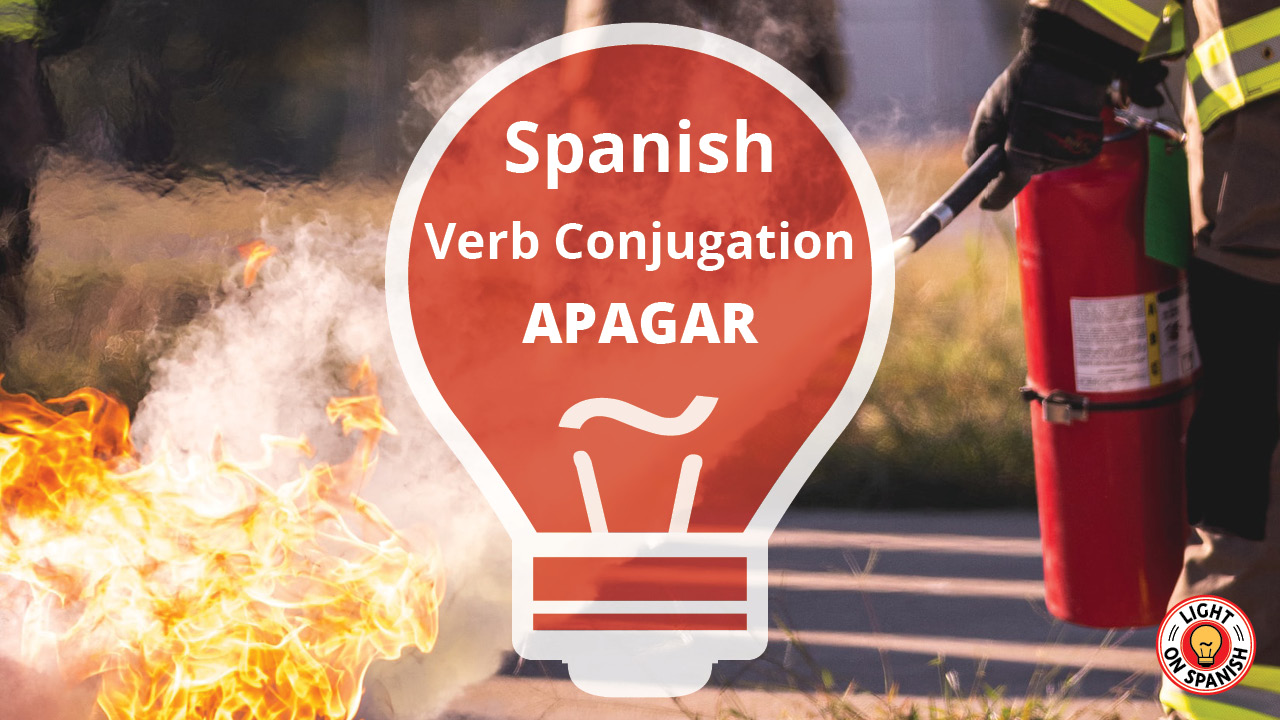 Learn The Conjugation Of Spanish Verb APAGAR Light On Spanish